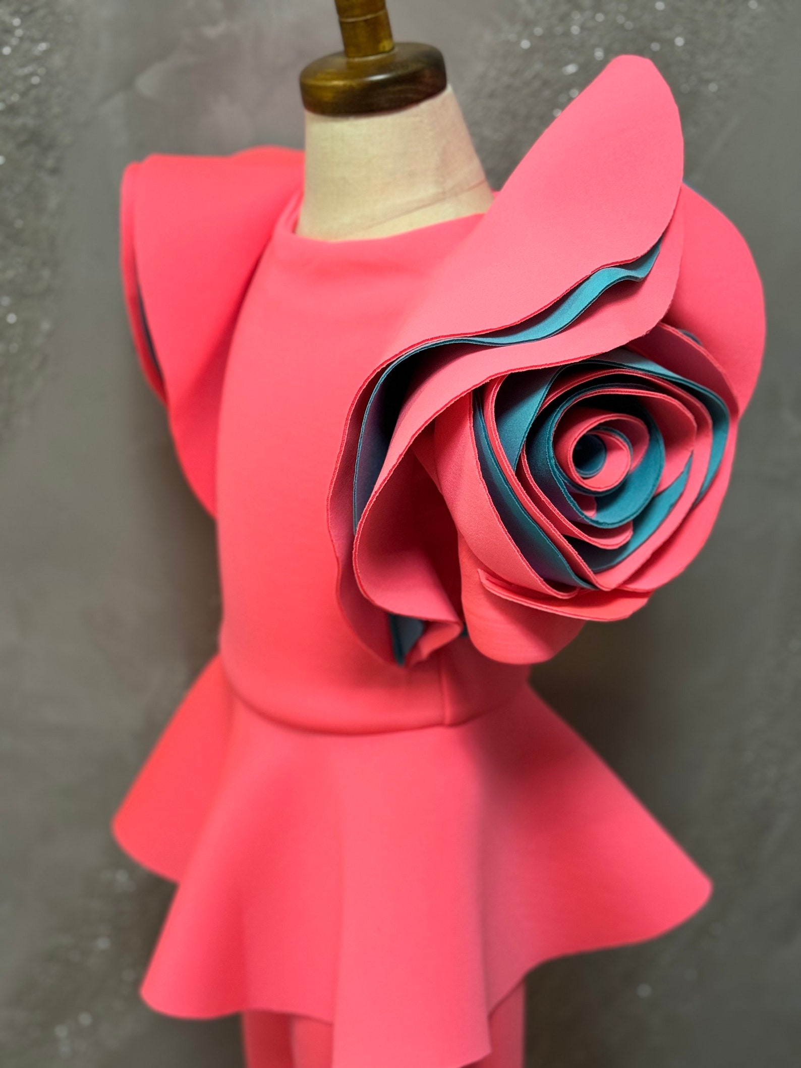 Yellow Hot Pink Interview Jumpsuit Pageant Pink Outfit Girls Neoprene ...