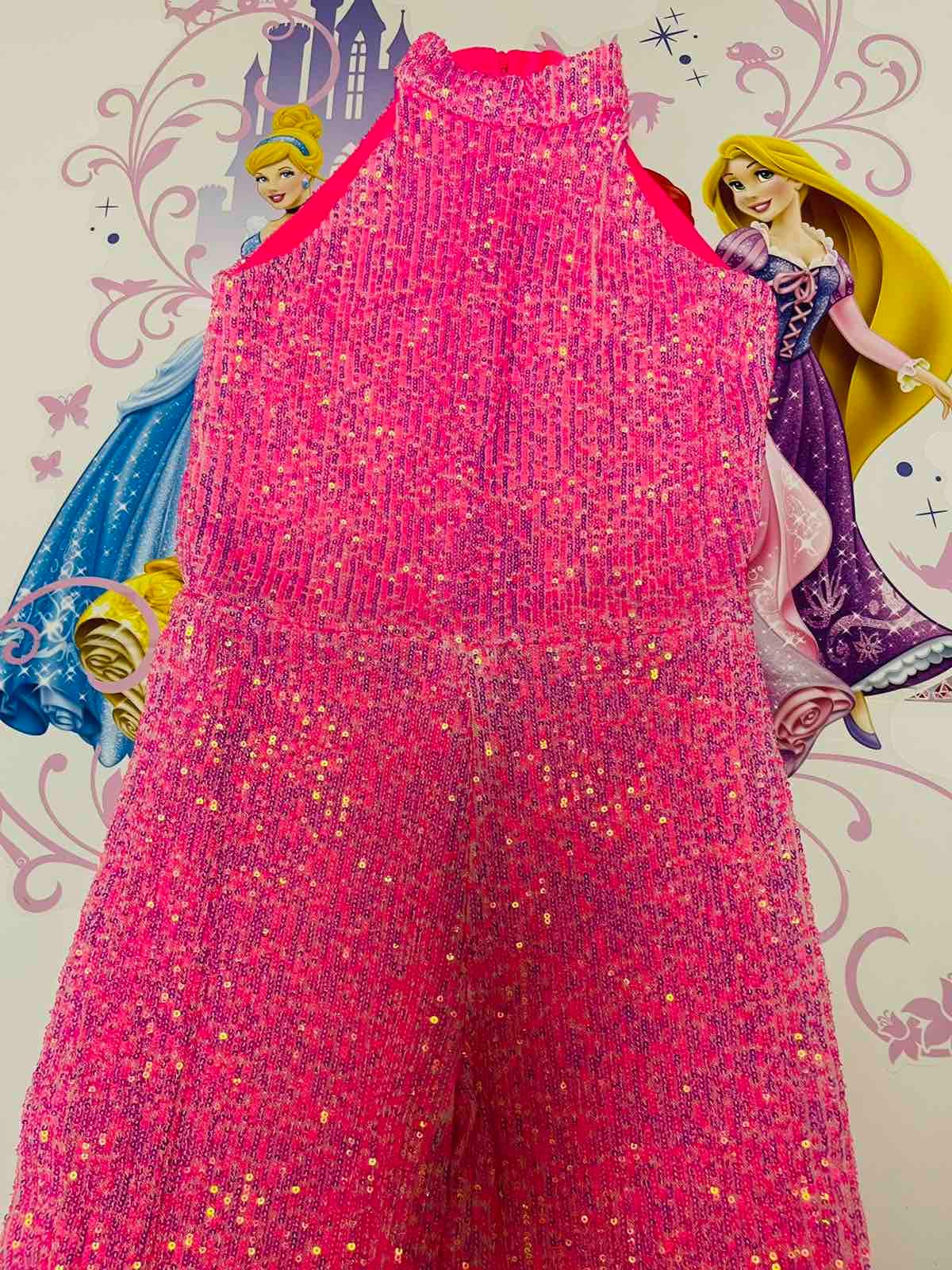 Hot Pink Sparkly Jumpsuit Pageant Outfit Girls Sequins - Etsy