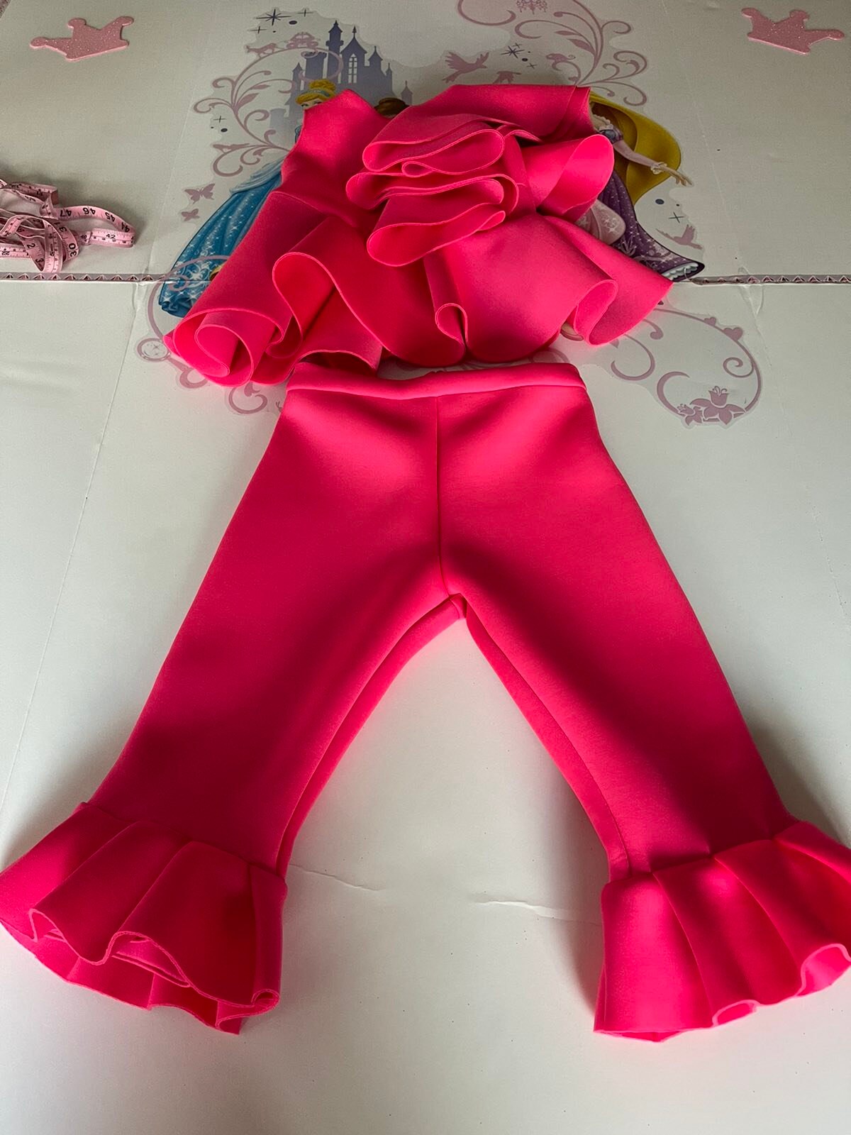 Hot Pink Interview Jumpsuit Pageant Pink Outfit Girls Neoprene - Etsy