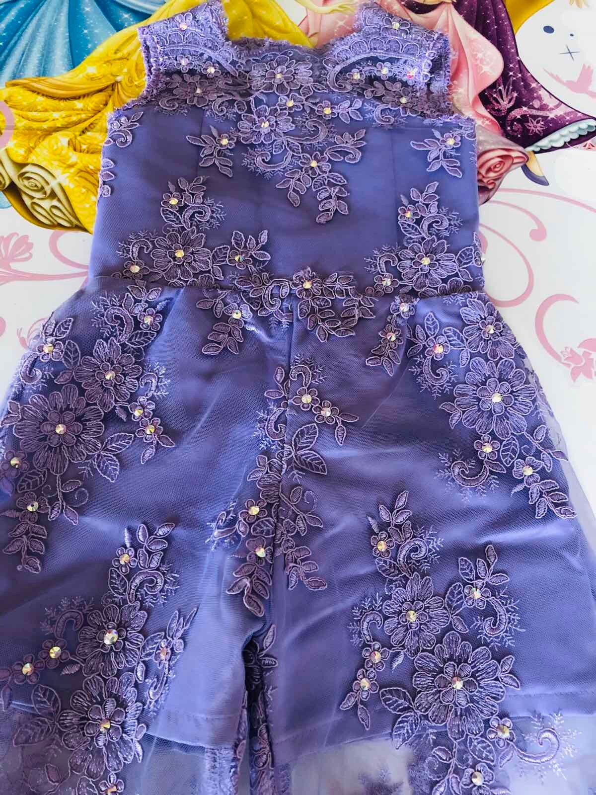 Fun Fashion Purple Girls Outfit Pageant Lilac Lace Jumpsuit - Etsy