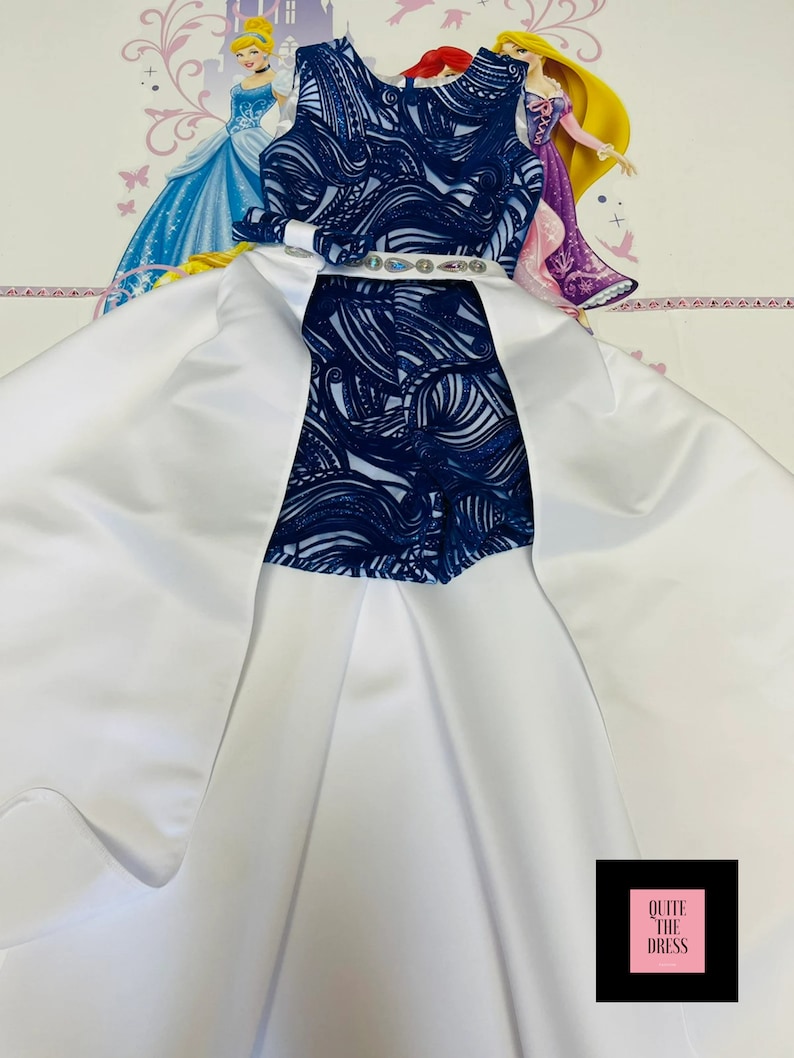 Fun Fashion Satin Blue White Girls Outfit Pageant Runway - Etsy