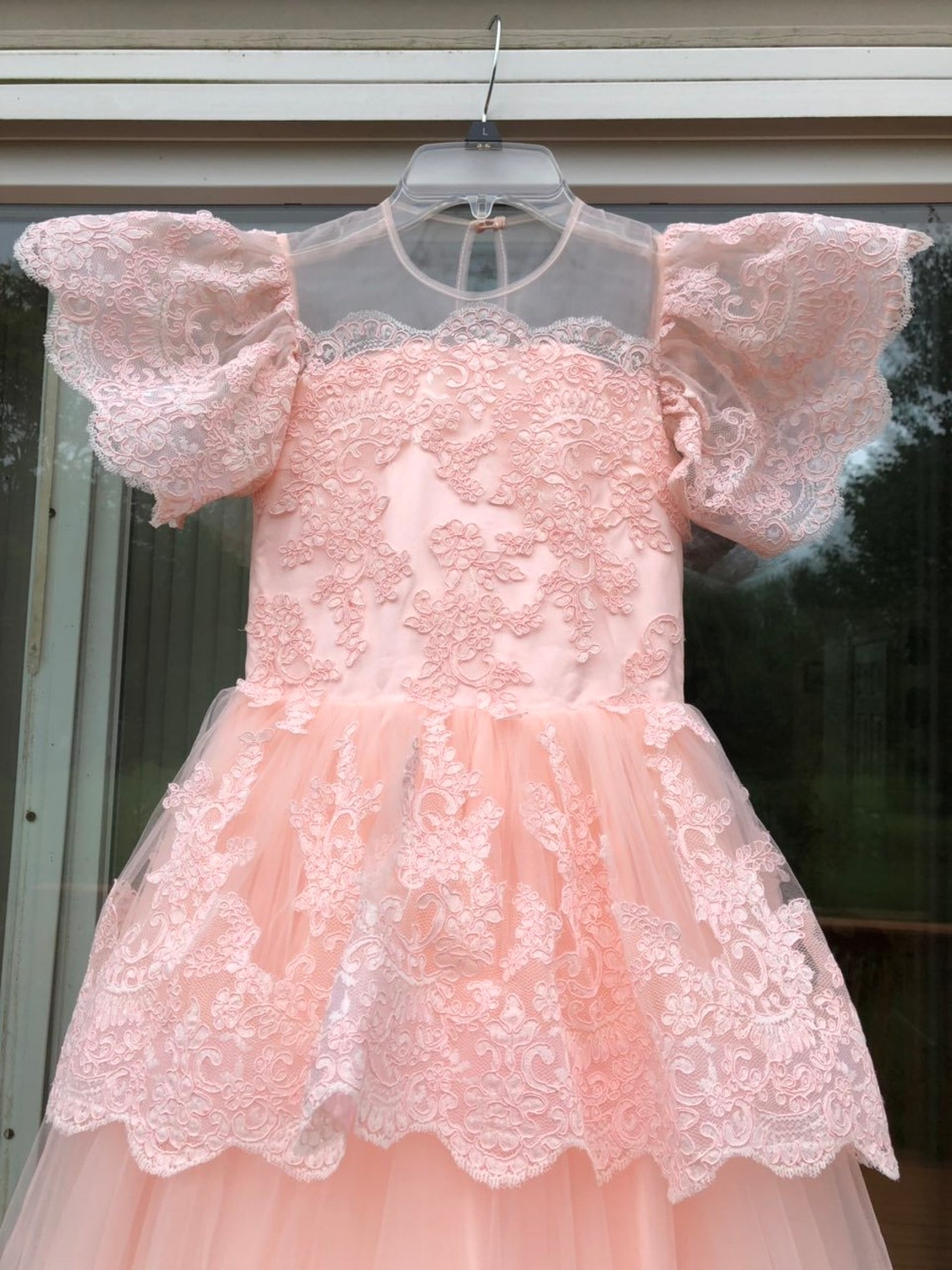 Light Pink Dress Pageant Prom Dress Girls Ball Gown Party Birthday ...