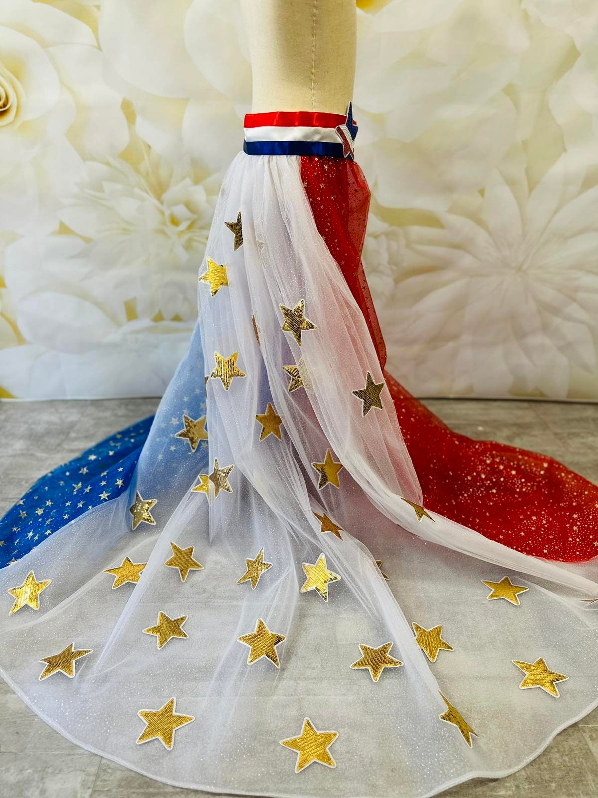 Red White Blue Wear With Cape Pageant Fun Fashion Girls Patriotic ...