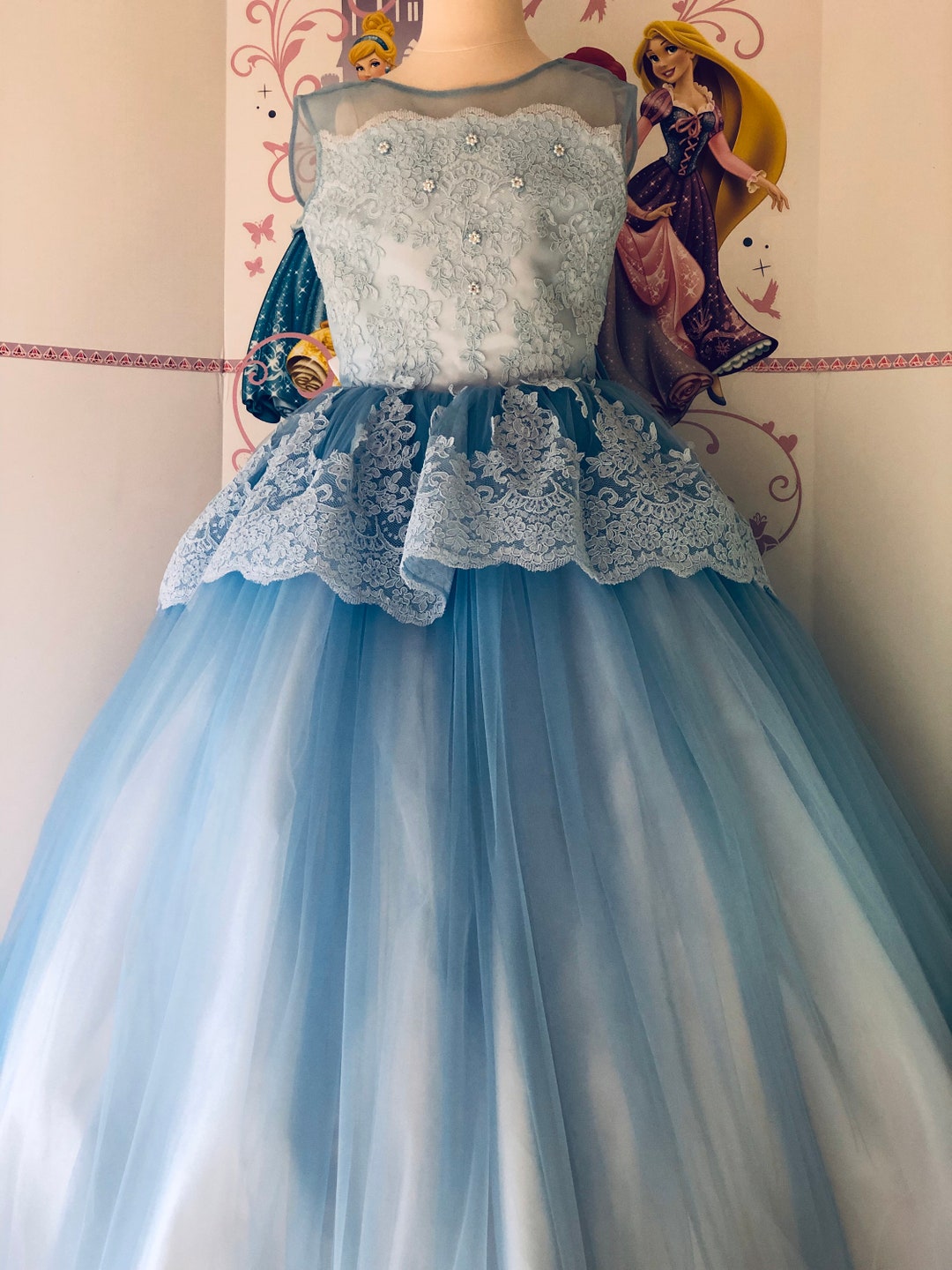 Light Blue Dress Pageant Blue Dress Girls Ball Gown Party Birthday ...