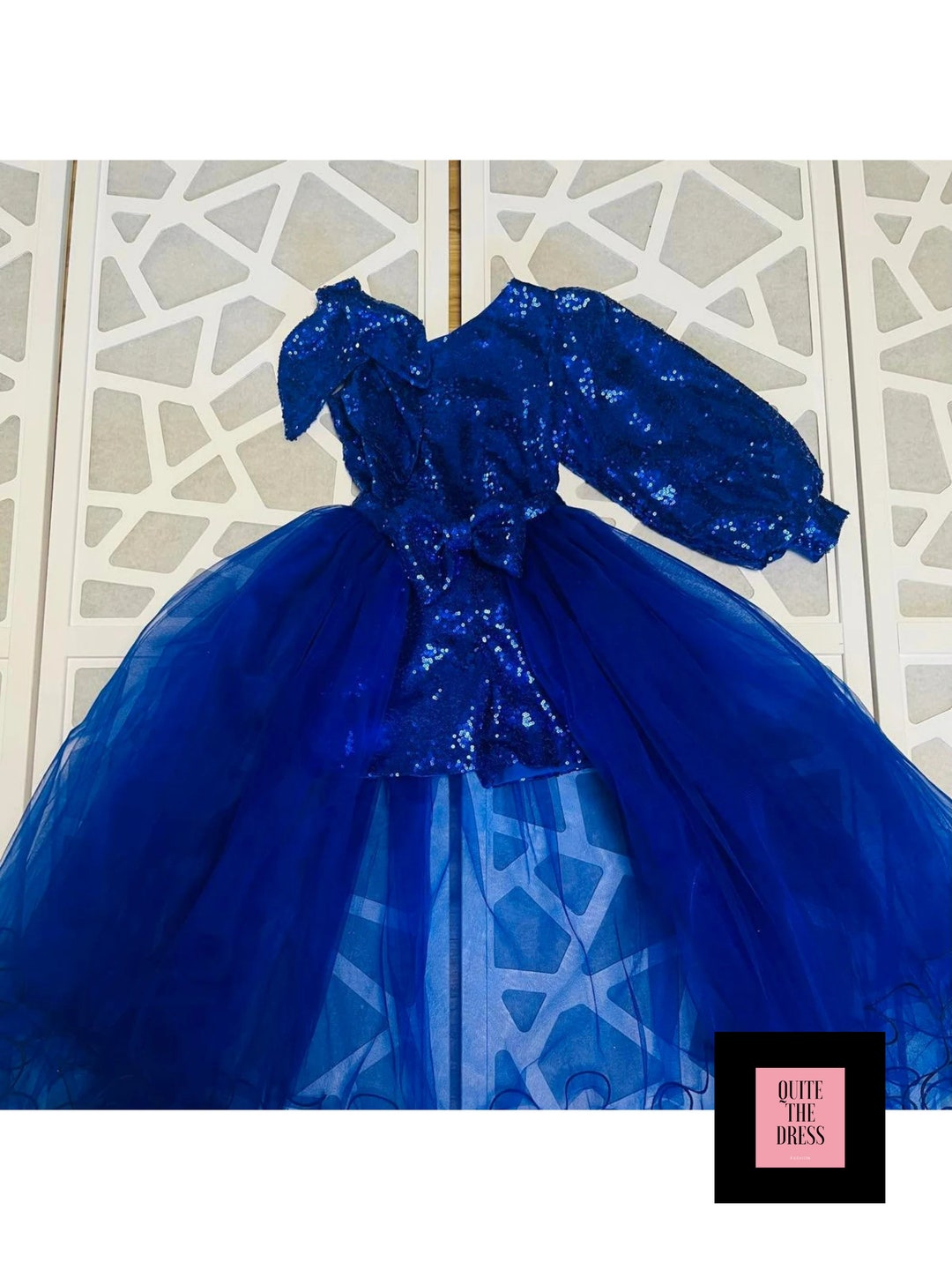 Fun Fashion Sequins Royal Blue Girls Outfit Pageant Runway Pageant ...