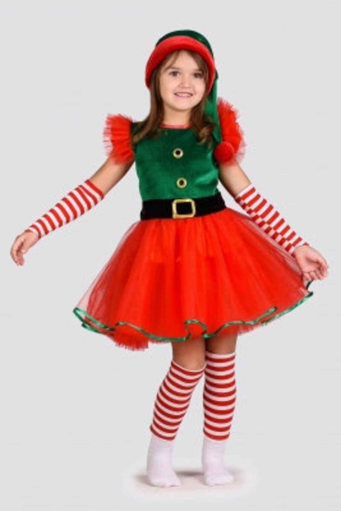 Traje de elfo de Navidad con campanas Vestido de elfo de - Etsy España