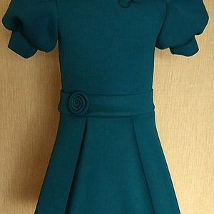 Turquoise Teal Interview Dress Unique Interview Sleeves Dress With Bow ...