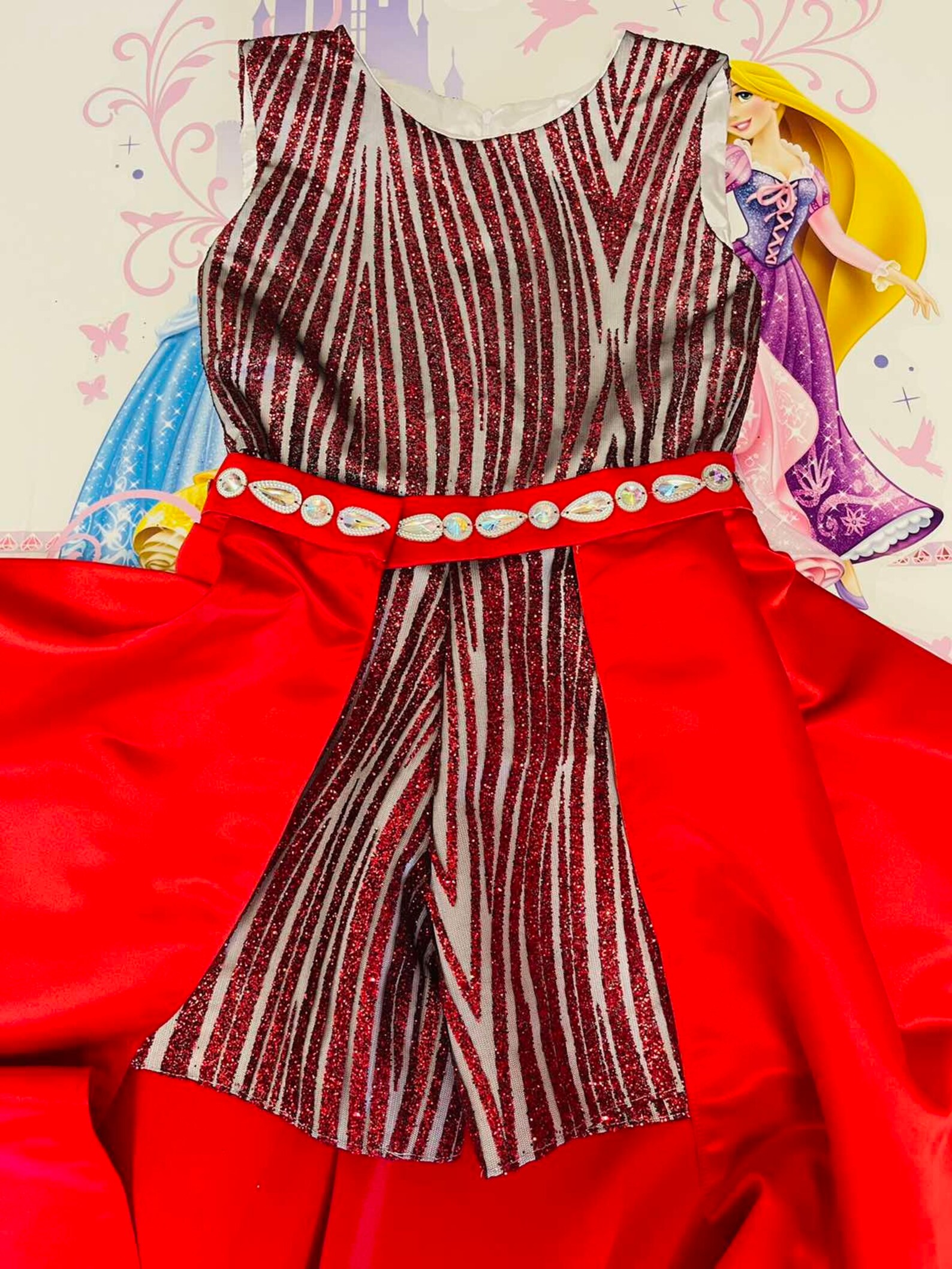 Fun Fashion Red Outfit Pageant White Red Runway Pageant Outfit With ...