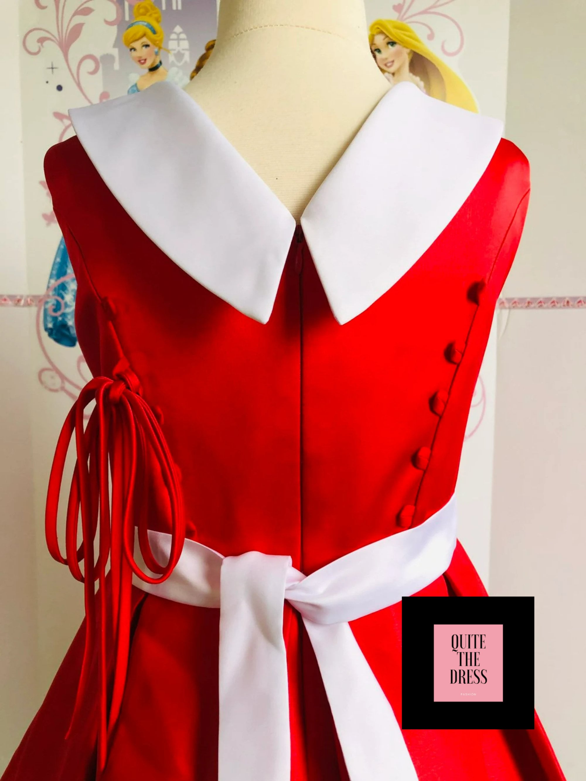 Red Interview Dress Pageant Dress With Bow Girls Satin Pageant | Etsy