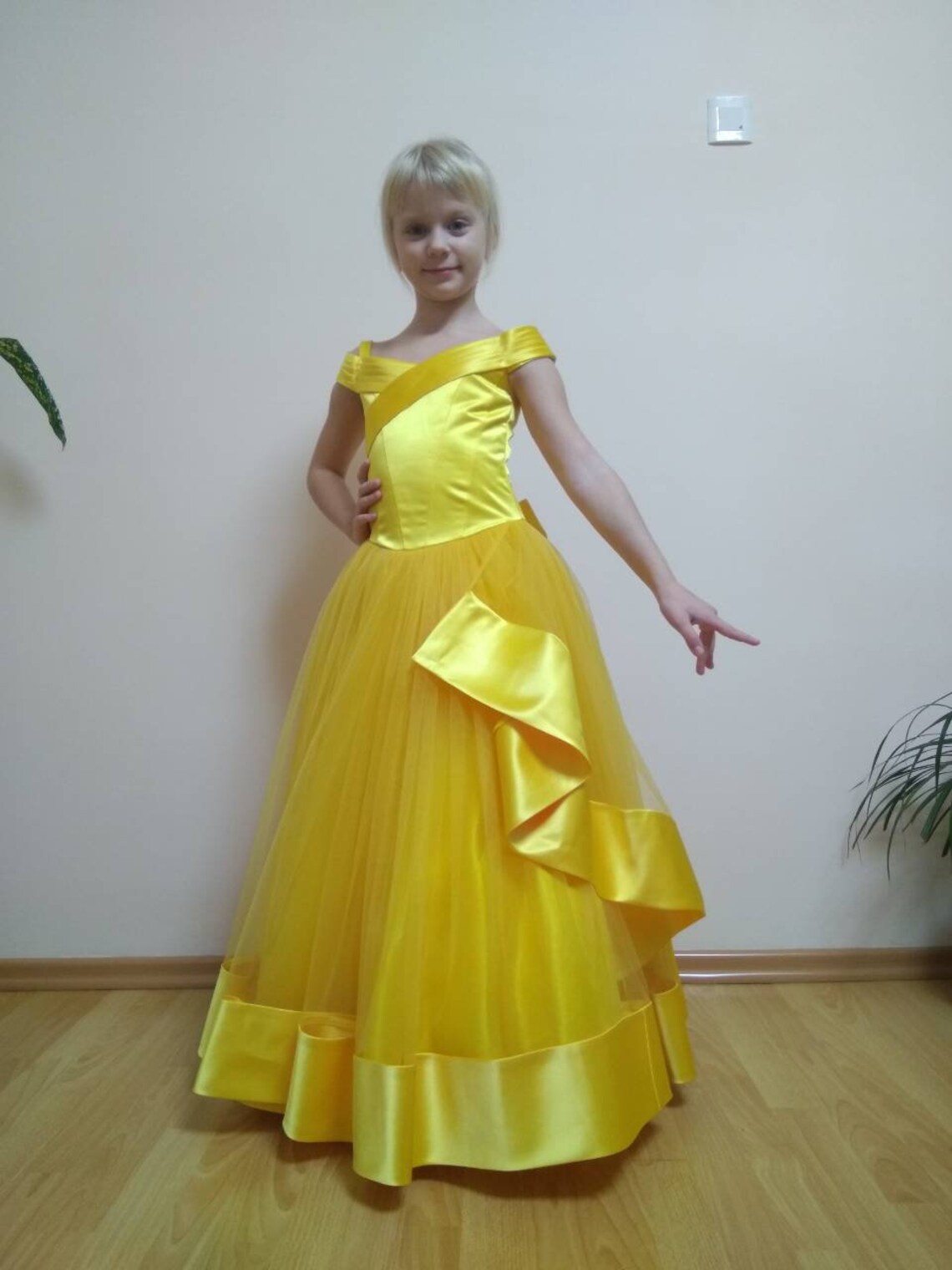Yellow Pageant Girls Dress Girls Ball Gown Party Birthday - Etsy