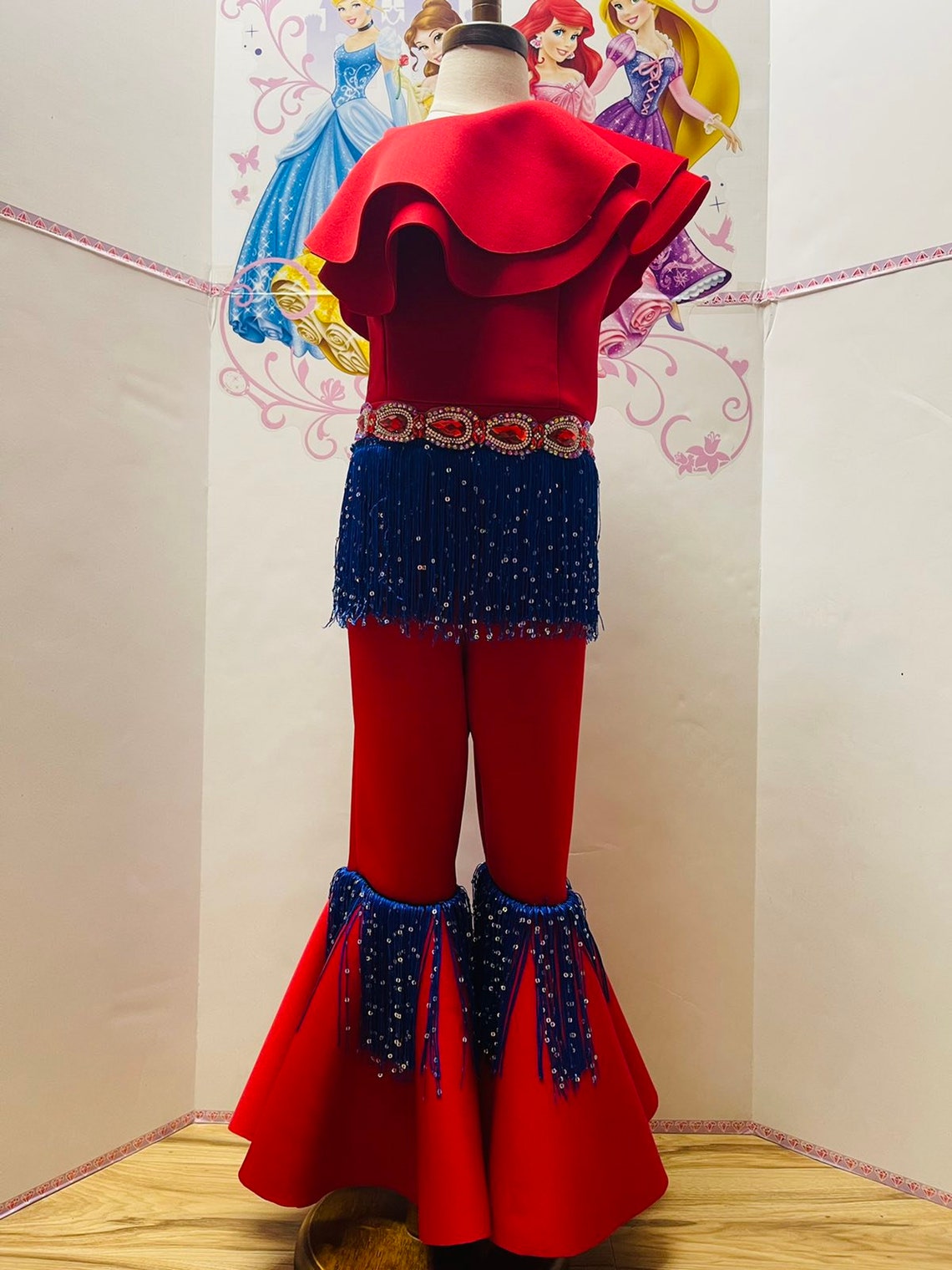 Red Jumpsuit Pageant Fun Fashion Girls Neoprene Outfit Red | Etsy