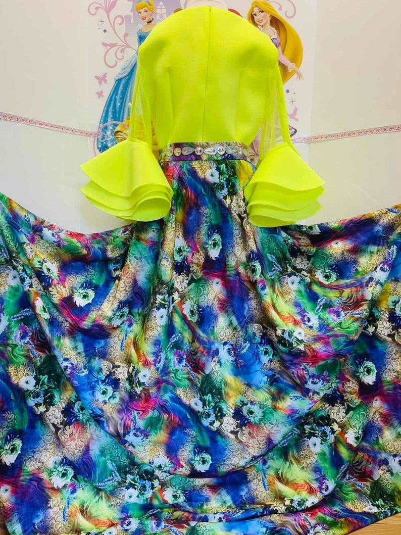 Yellow Pageant Fun Fashion Girls Outfit Neoprene Jumpsuit With - Etsy