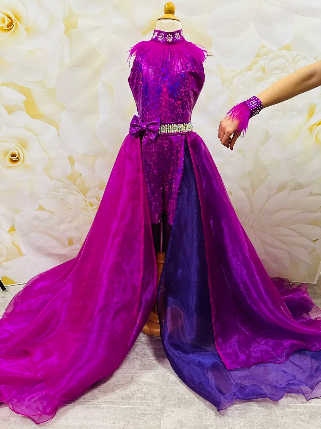 Fun Fashion Hot Pink Girls Outfit Pageant Pink Dress Pink Runway Outfit ...