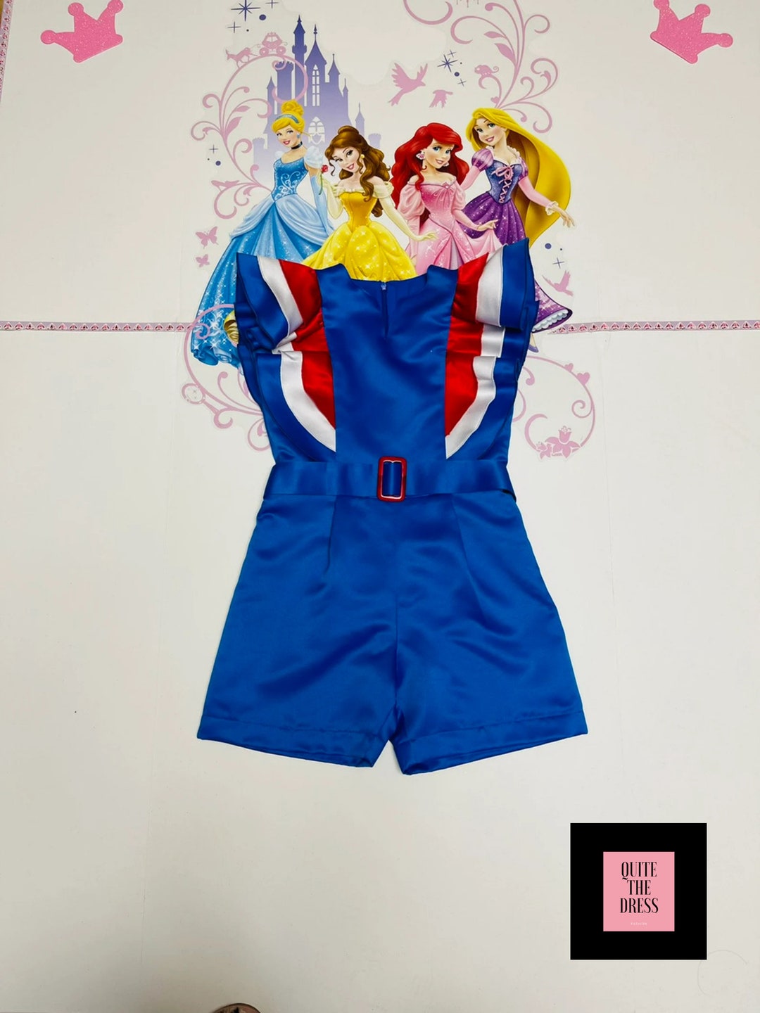 Royal Blue Casual Jumpsuit Pageant Blue Outfit Girls Satin Ruffles ...