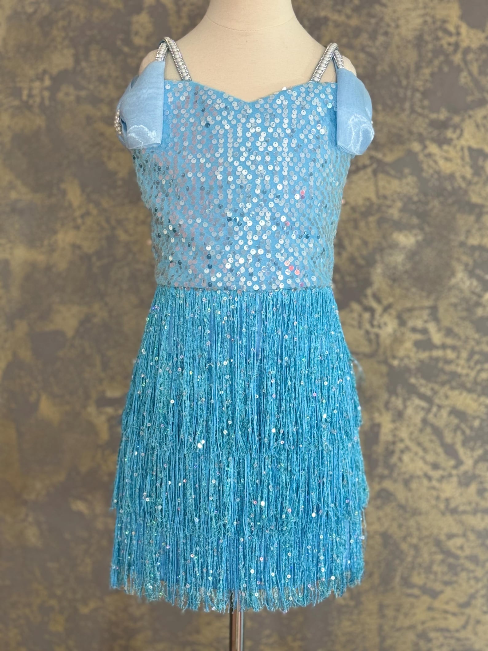 Fun Fashion Outfit Sequins Light Blue Girls Outfit Pageant Runway ...