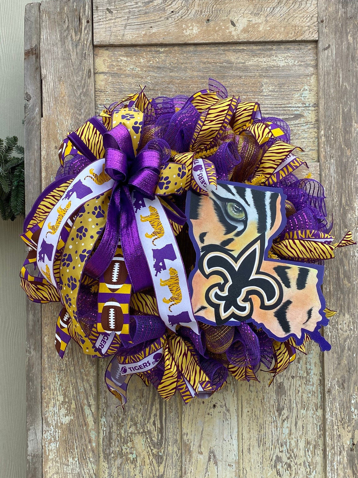 LSU Wreath LSU Fan Gift Lsu Football Front Door Wreath - Etsy
