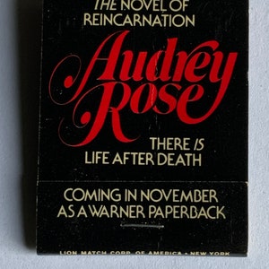 Vintage Feature Matchbook Audrey Rose the Novel of Reincarnation A ...