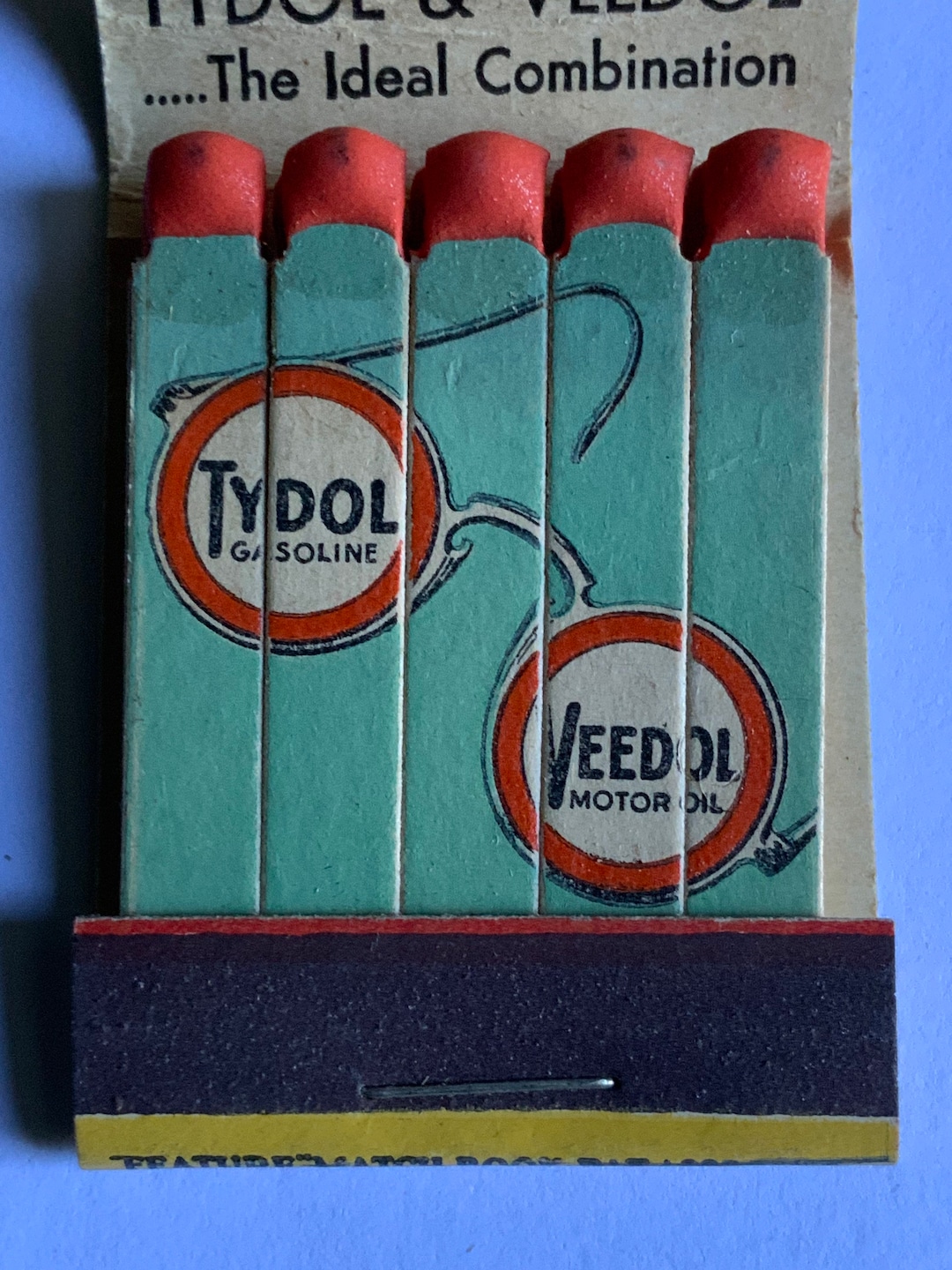 Vintage Matchbook Tydol Gasoline Veedol Motor Oil - Etsy