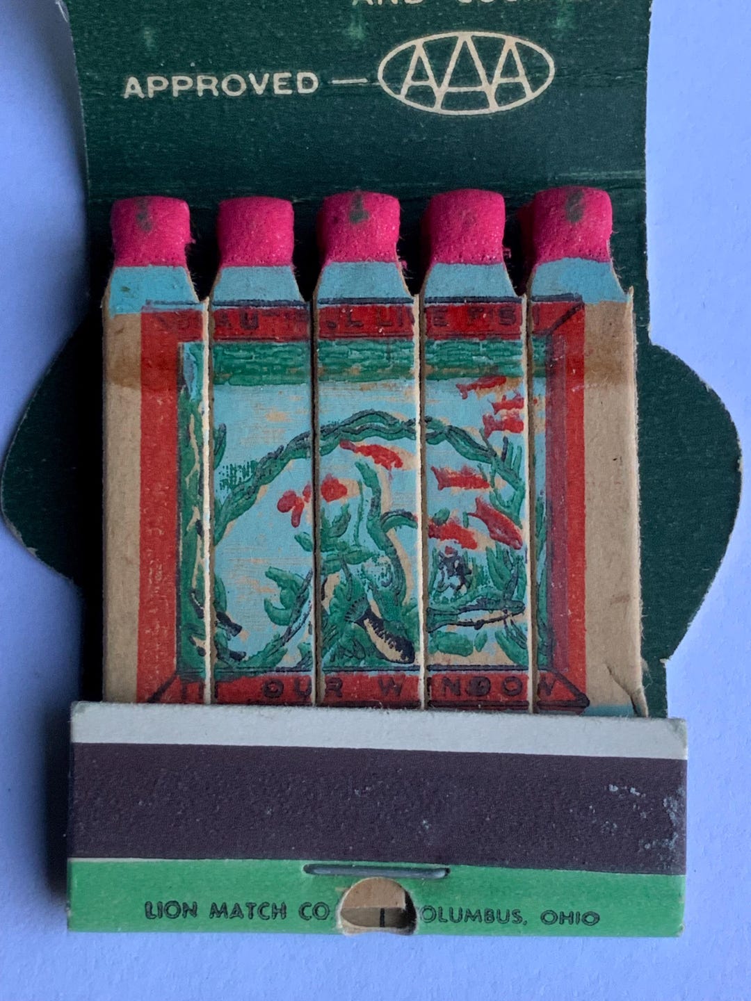 Vintage Feature Matchbook Seafood Bay Lobster N Steak House Columbus ...