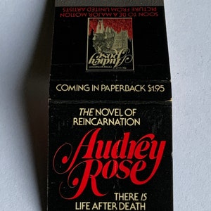 Vintage Feature Matchbook Audrey Rose the Novel of Reincarnation A ...
