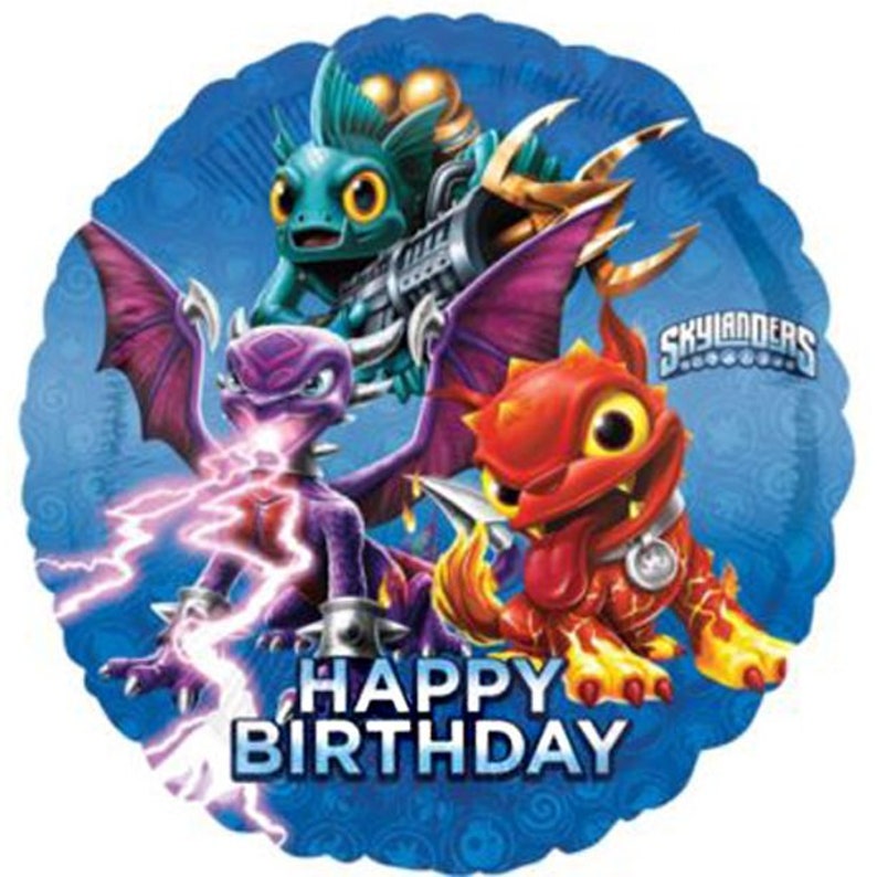 Skylanders Happy Birthday Mylar Foil Balloon - Etsy