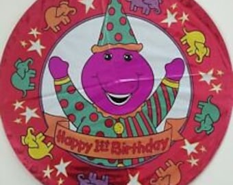Barney Birthday Balloon - Etsy