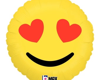 Emoji Poop Poo Face Foil Balloon Heart Pink Balloons Valentines Day I ...