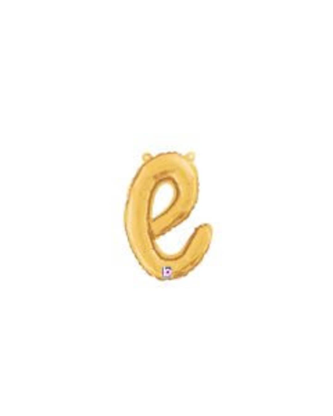 24" Inch Script Foil Balloon Letter E Gold - Etsy