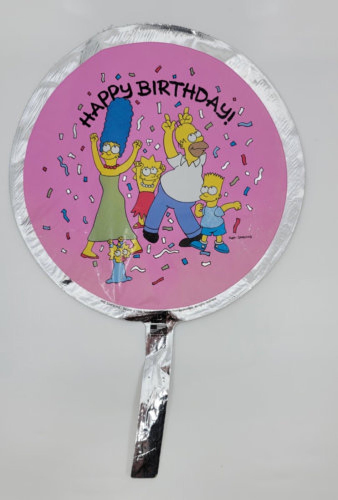 The Simpsons Happy Birthday Mylar Foil Vintage Balloon 1990 - Etsy