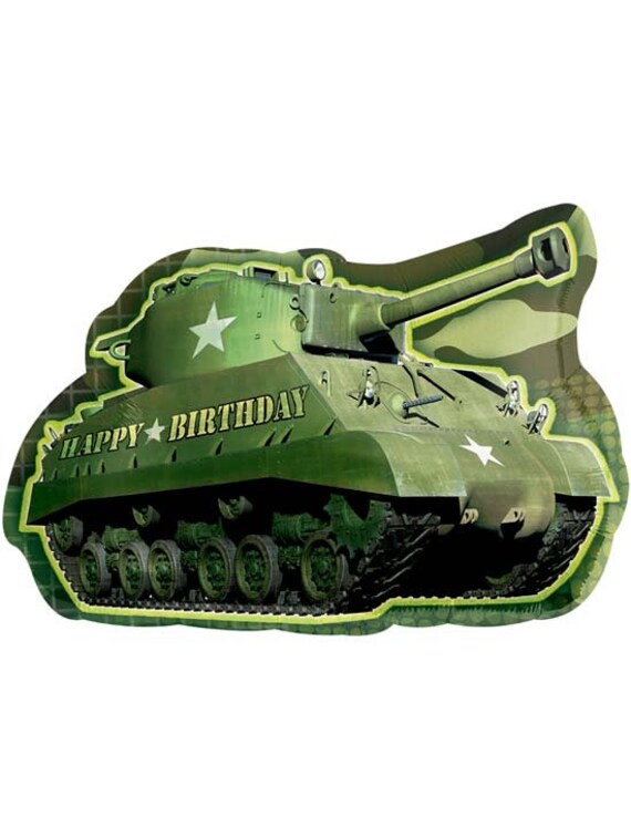 MILITARY TANK Happy Birthday Balloon 26 - Etsy