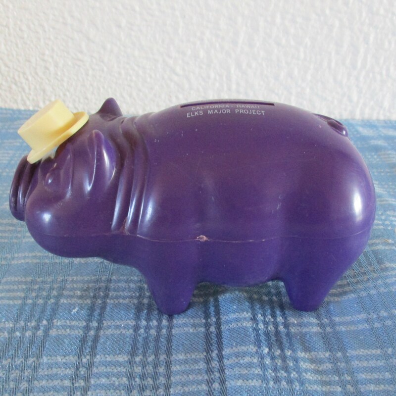 Purple Piggy Bank - Etsy