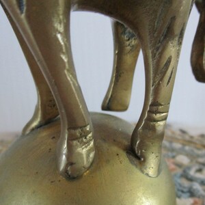 Vintage Brass Elephant Figurine, Circus Elephant Balancing on Ball - Etsy