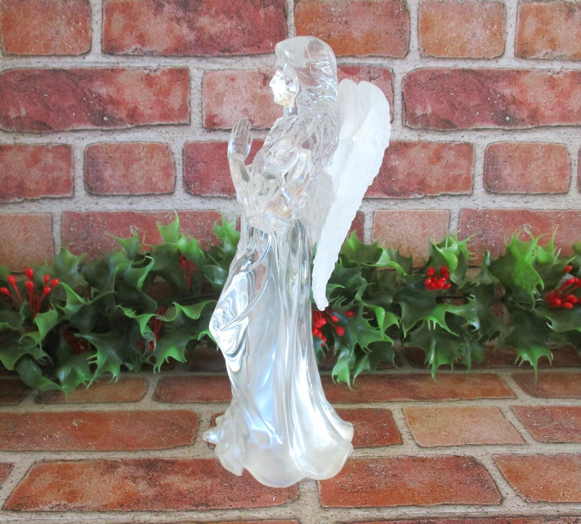 Vintage Acrylic Angel, Plastic Christmas Angel Centerpiece, Mantle ...