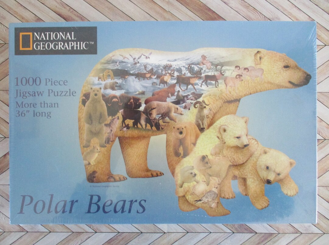 Polar Bears Jigsaw Puzzle by National Geographic, Polar Bear Shaped ...