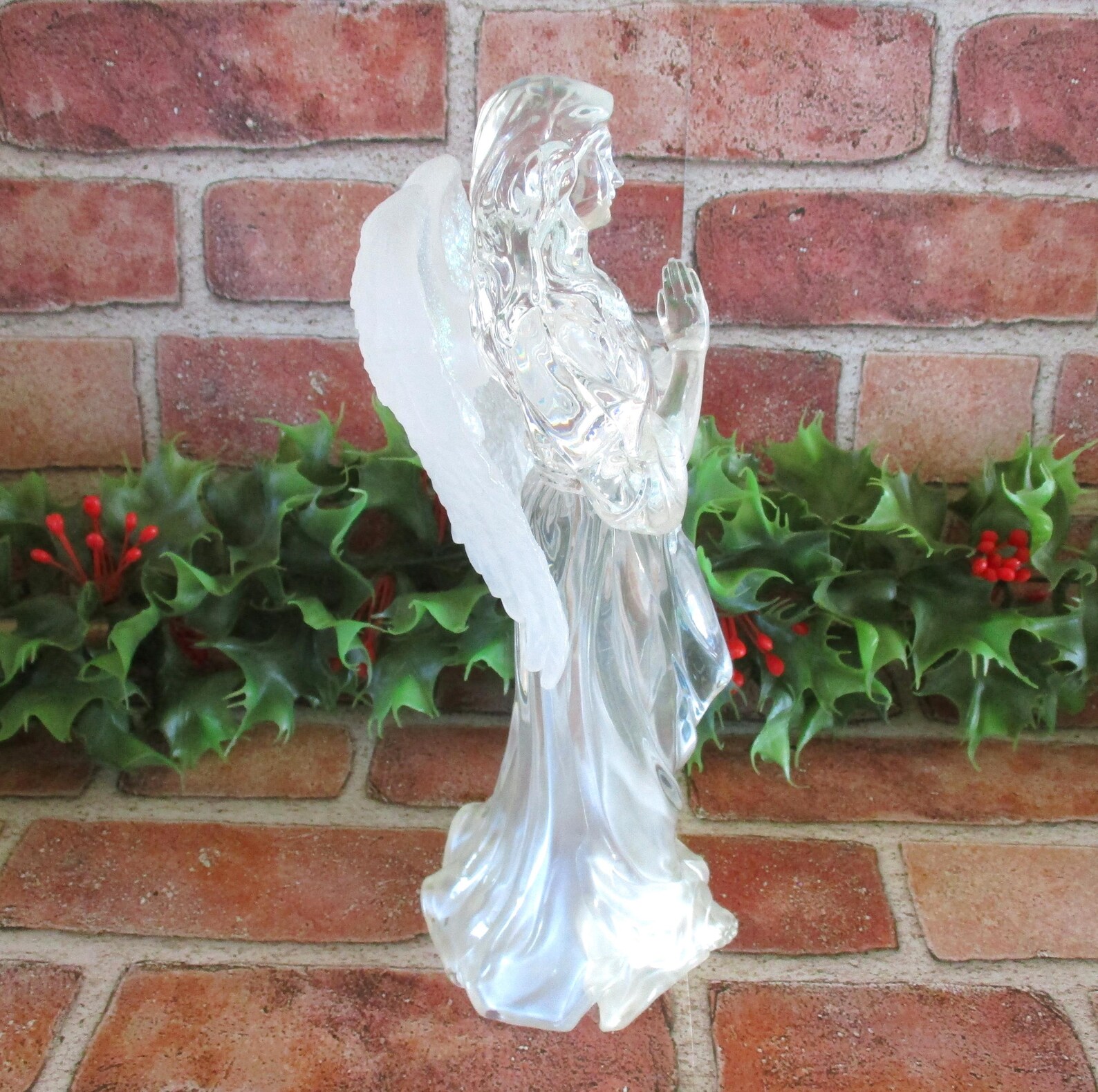 Vintage Acrylic Angel, Plastic Christmas Angel Centerpiece, Mantle ...