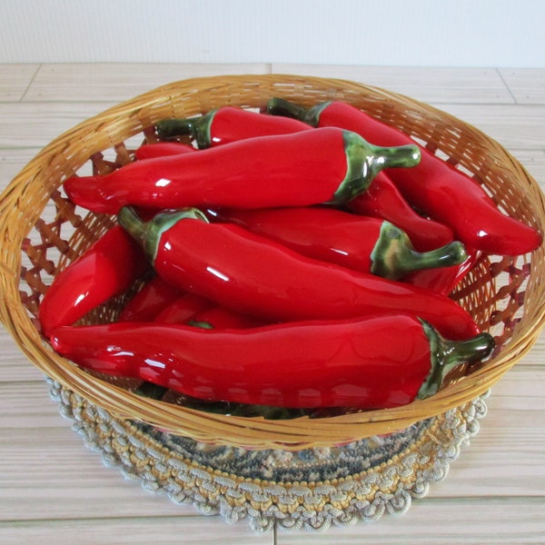 Ceramic Chili Pepper Decor - Etsy