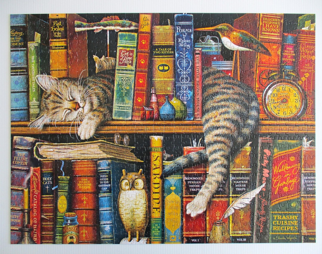 The Cats of Charles Wysocki Jigsaw Puzzle, Frederick the Literate, 750 ...