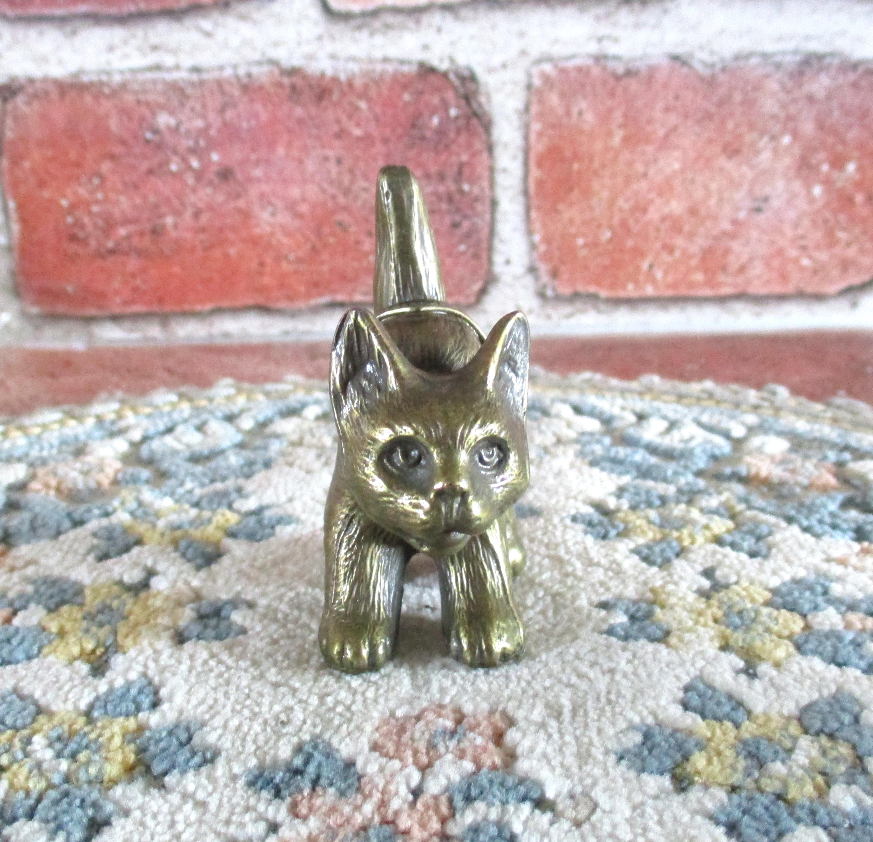 Miniature Brass Cat, Vintage Metal Cat, New York City Souvenir - Etsy