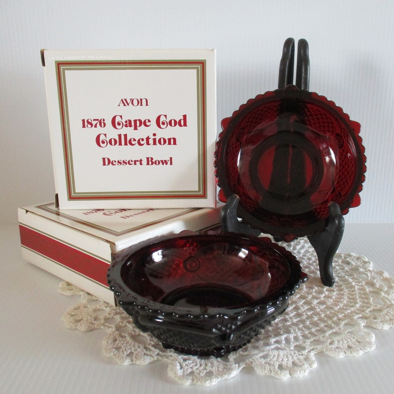 Avon Red Glassware - Etsy
