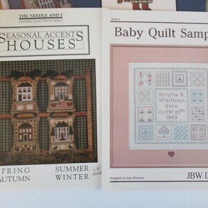 Set of 6 Vintage Cross Stitch Pattern Leaflets, Booklets, Samplers, Baby Afghans and More - Etsy