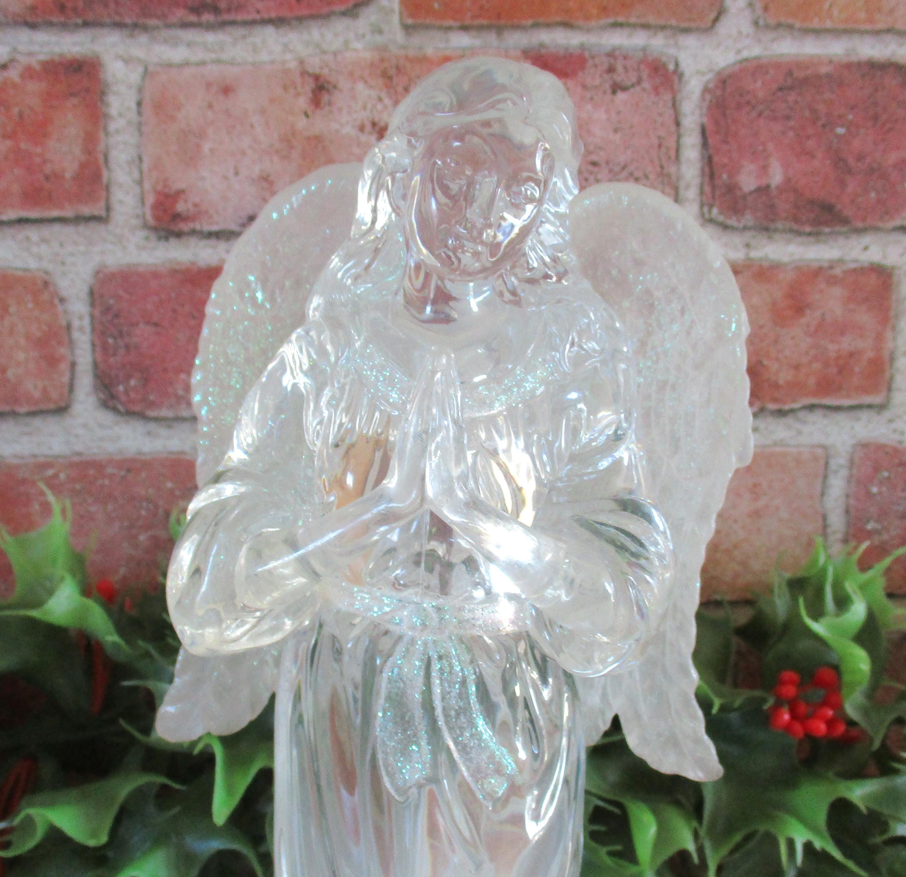 Vintage Acrylic Angel, Plastic Christmas Angel Centerpiece, Mantle ...