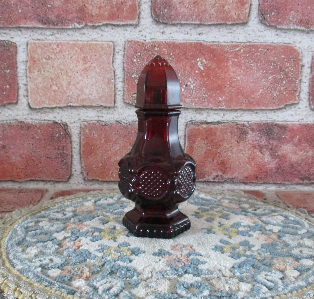 Vintage Avon Ruby Red Glass Individual Shaker, 1978 Cape Cod Collection ...
