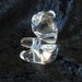 Vintage Miniature Oneida Crystal Teddy Bear Figurine, Small Glass Teddy ...