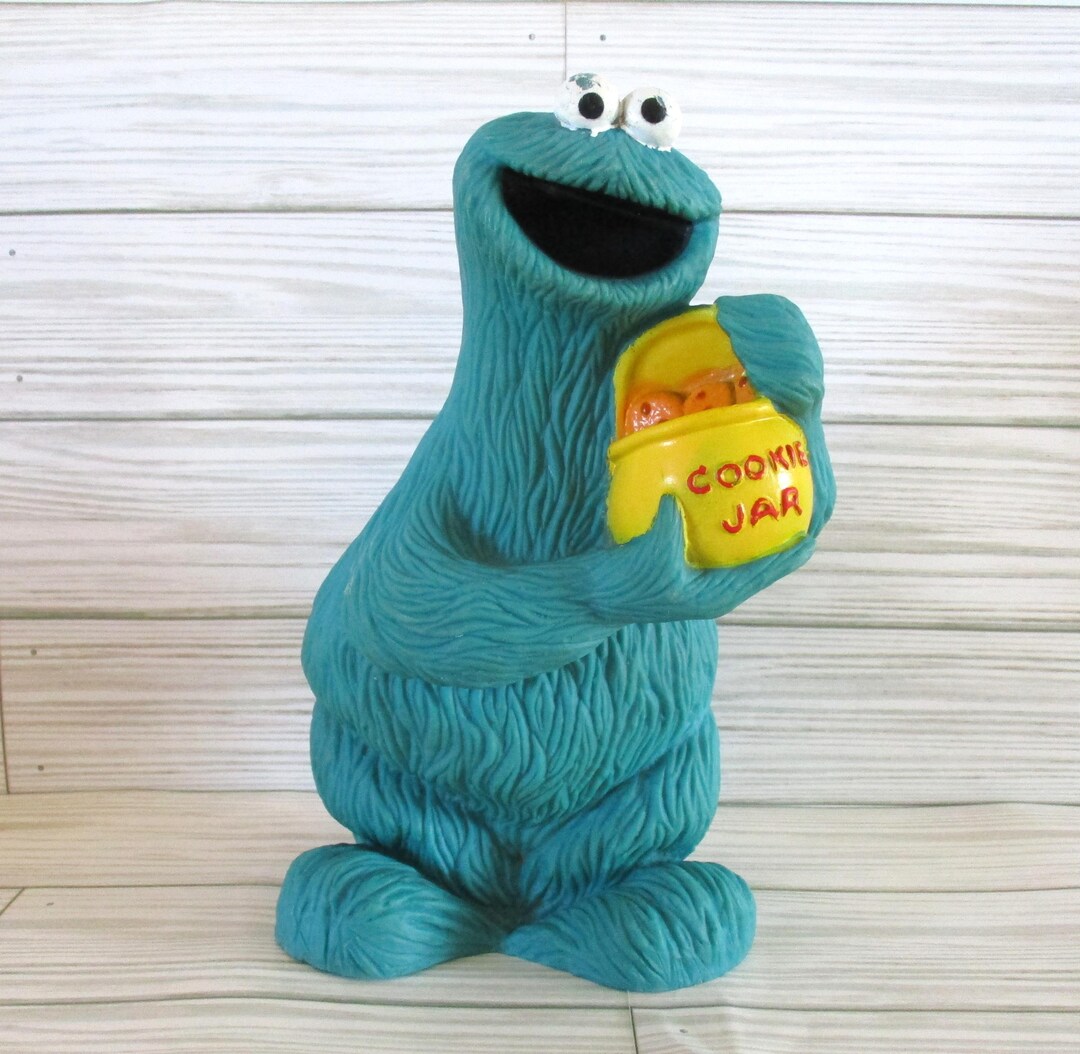 Vintage Hard Plastic Cookie Monster Bank, Sesame Street Character Piggy ...
