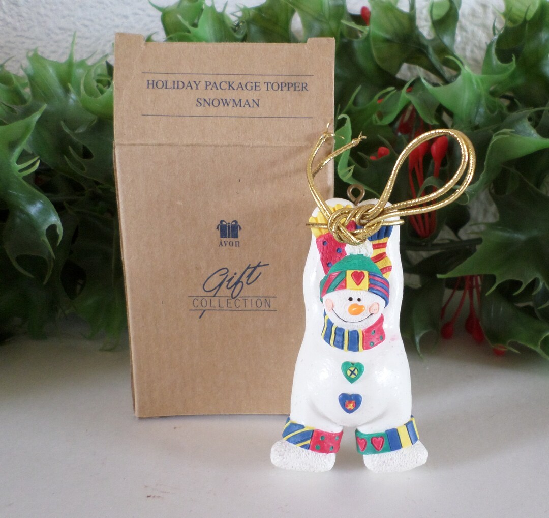 Vintage Avon Gift Collection Snowman Package Topper Snowman - Etsy