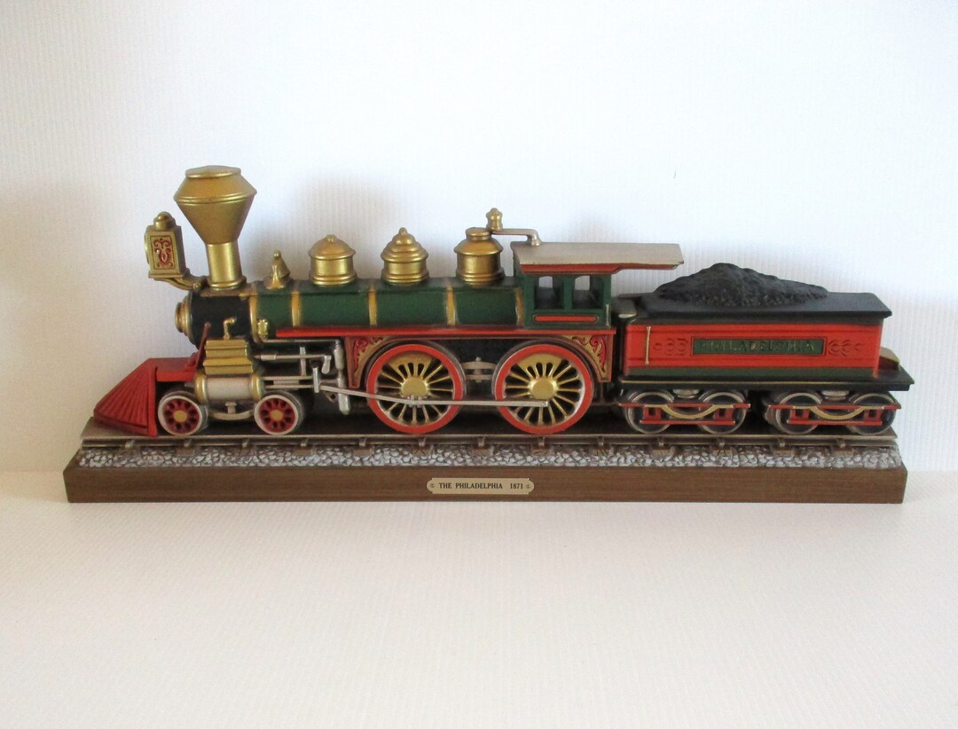 Vintage Train Wall Hanging, the Philadelphia 1871 Steam Engine, 1978 Burwood Products, 1970's ...