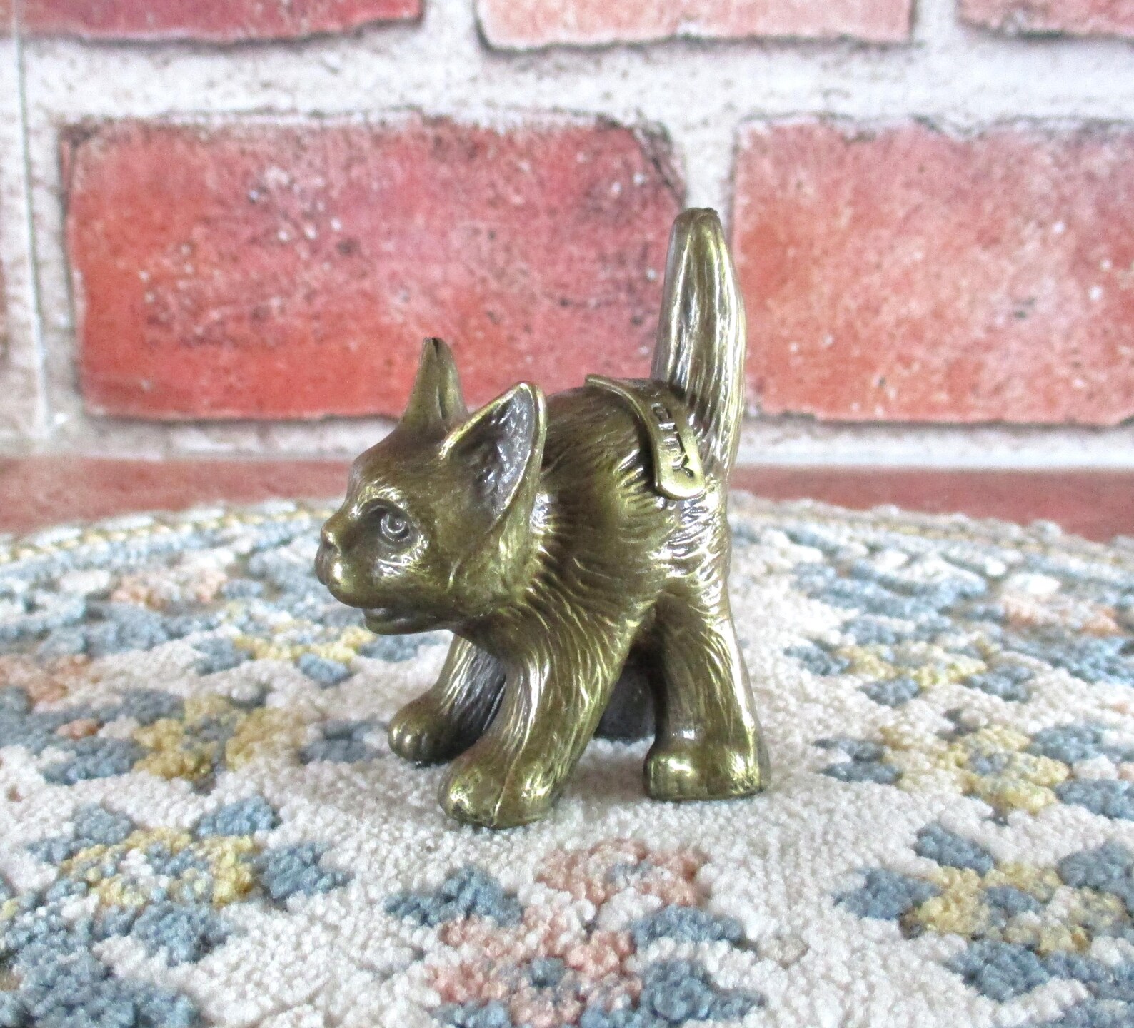 Miniature Brass Cat, Vintage Metal Cat, New York City Souvenir - Etsy