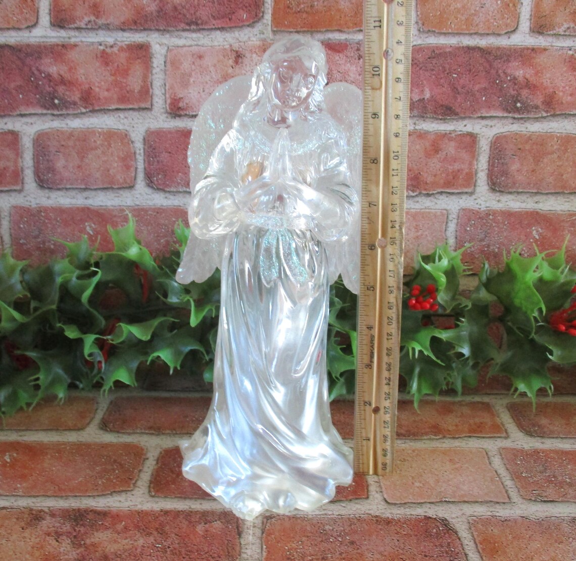 Vintage Acrylic Angel, Plastic Christmas Angel Centerpiece, Mantle ...