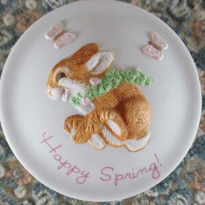 Vintage Ceramic Think Spring Rabbit Trinket Box, 1981 Designers ...