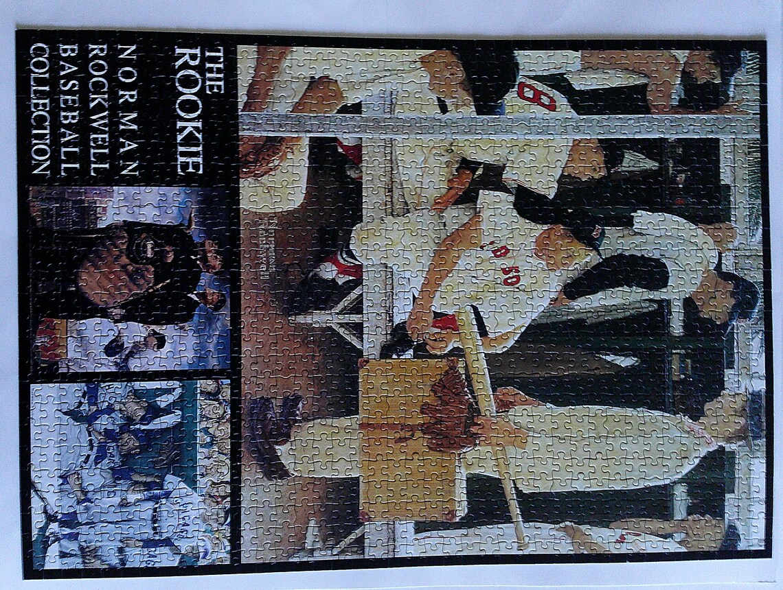Vintage Jigsaw Puzzle Norman Rockwell The Rookie 1995 Fink | Etsy